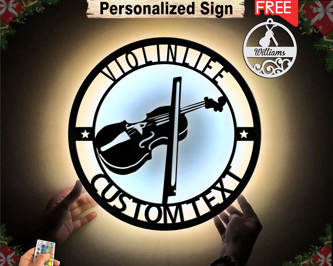 Custom Metal Violin Wall Art Personalized Music Decor, Elegant ...