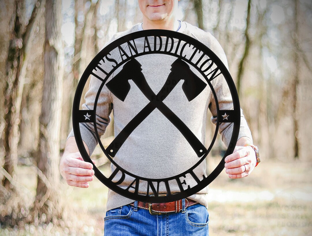 Custom Forestry Axe Metal Wall Art Personalized Woodworking Decor, Unique Craftsman Gift - Etsy