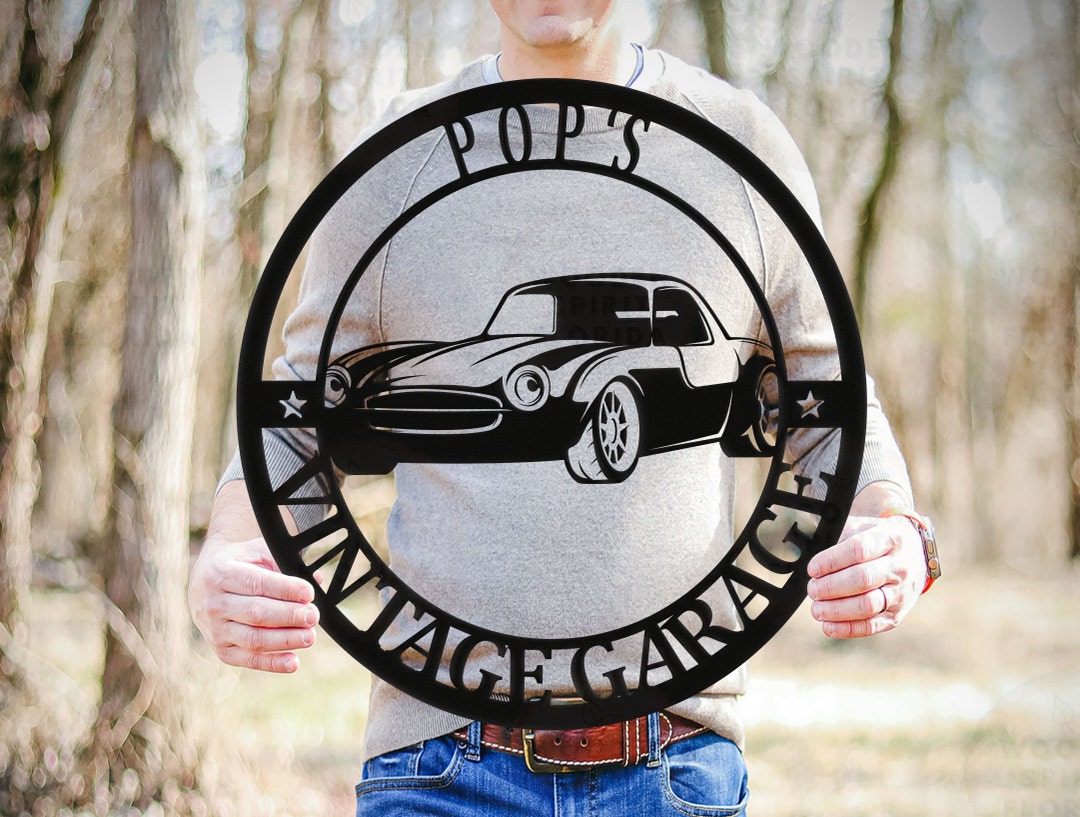 Retro Vintage Car Metal Wall Art Classic Auto Decor, Personalized ...