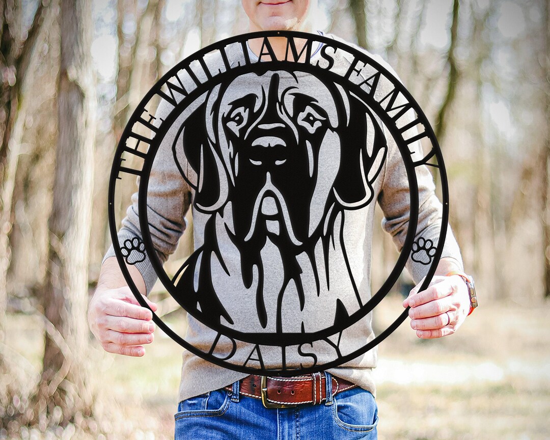 Great Danes Metal Name Sign, Dane Dog House Decor, Custom Dog Sign ...