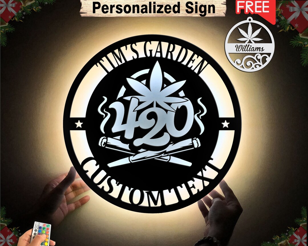 Custom 420 Marijuana Metal Sign Personalized 420 Art Decor - Etsy