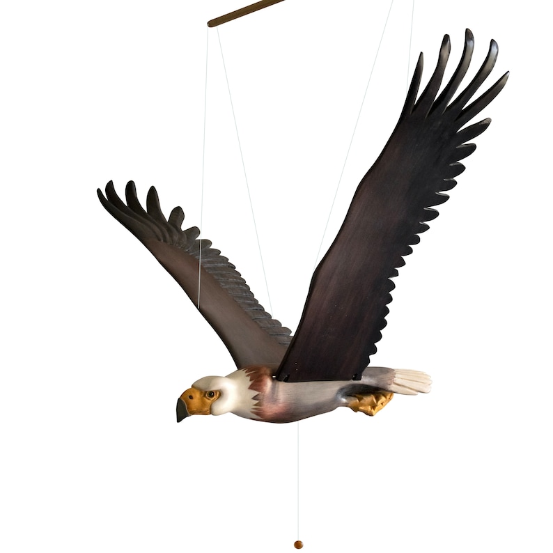 American Bald Eagle Mobile Bird Detailed Hand Carved Bald Eagle Bird ...
