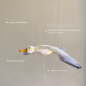 Seagull Handcrafted Seagull Wooden Mobile Perfect for Beach House Decor ...