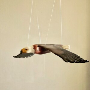 American Bald Eagle Mobile Bird Detailed Hand Carved Bald Eagle Bird ...