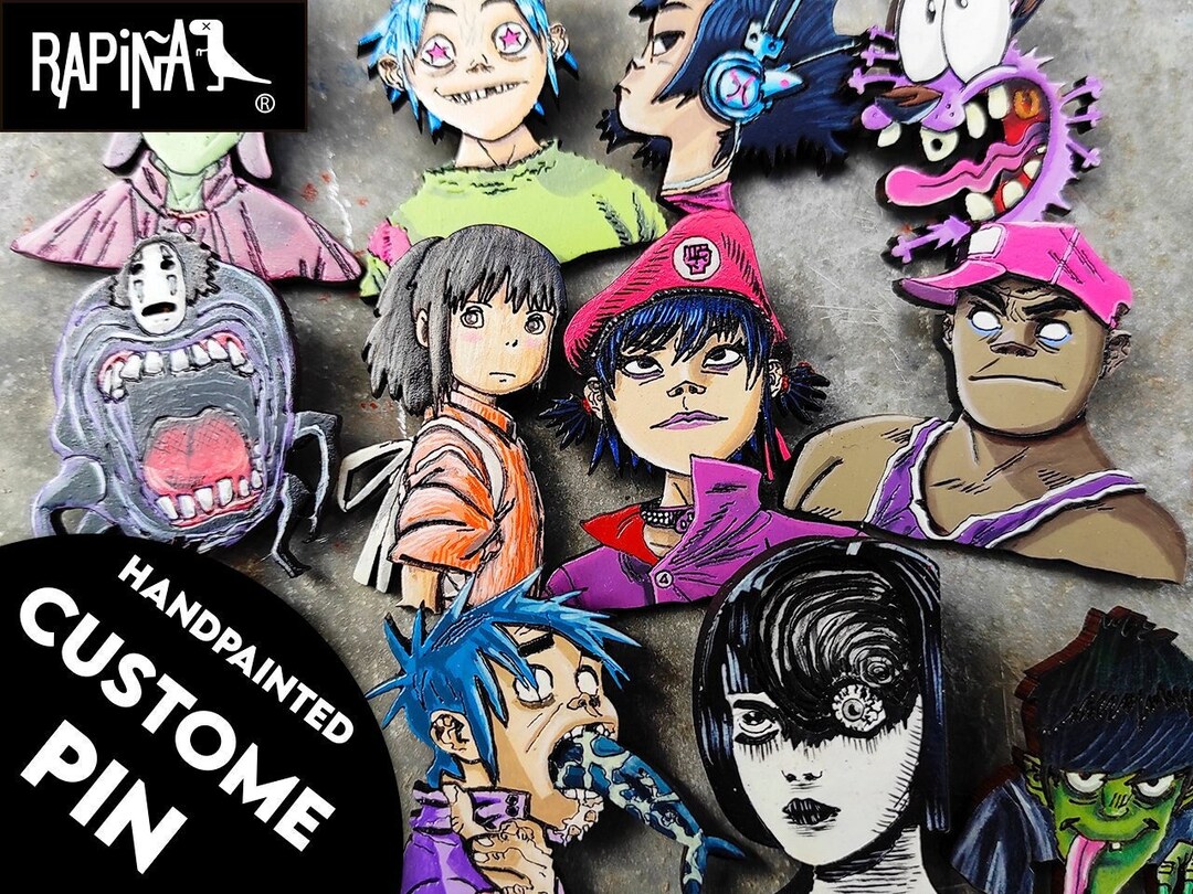 Custome Pin, Hand Painted, Personalized Pin, Pin, Anime Pin, Cartoon ...