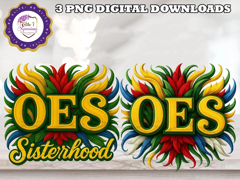 Order of Eastern Star OES Sister Faux Embroidery PNG | Sisterhood ...