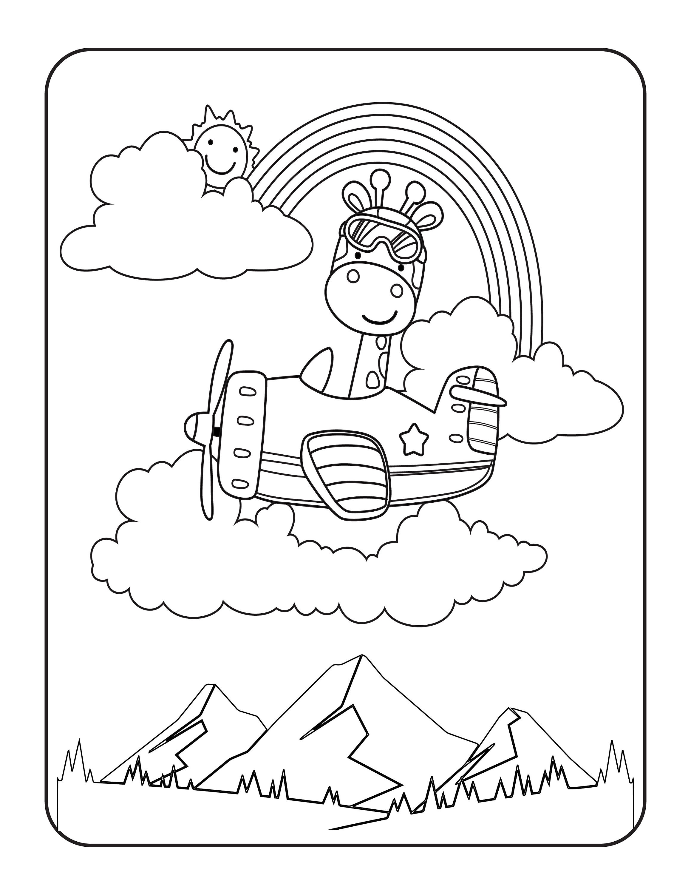 Printable Airplane Coloring Pages for Kids - Etsy