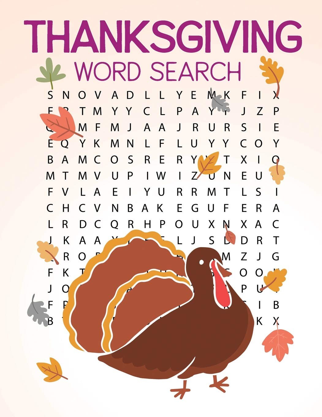 Thanksgiving Word Search: Large Print Thanksgiving Word Search Puzzle ...