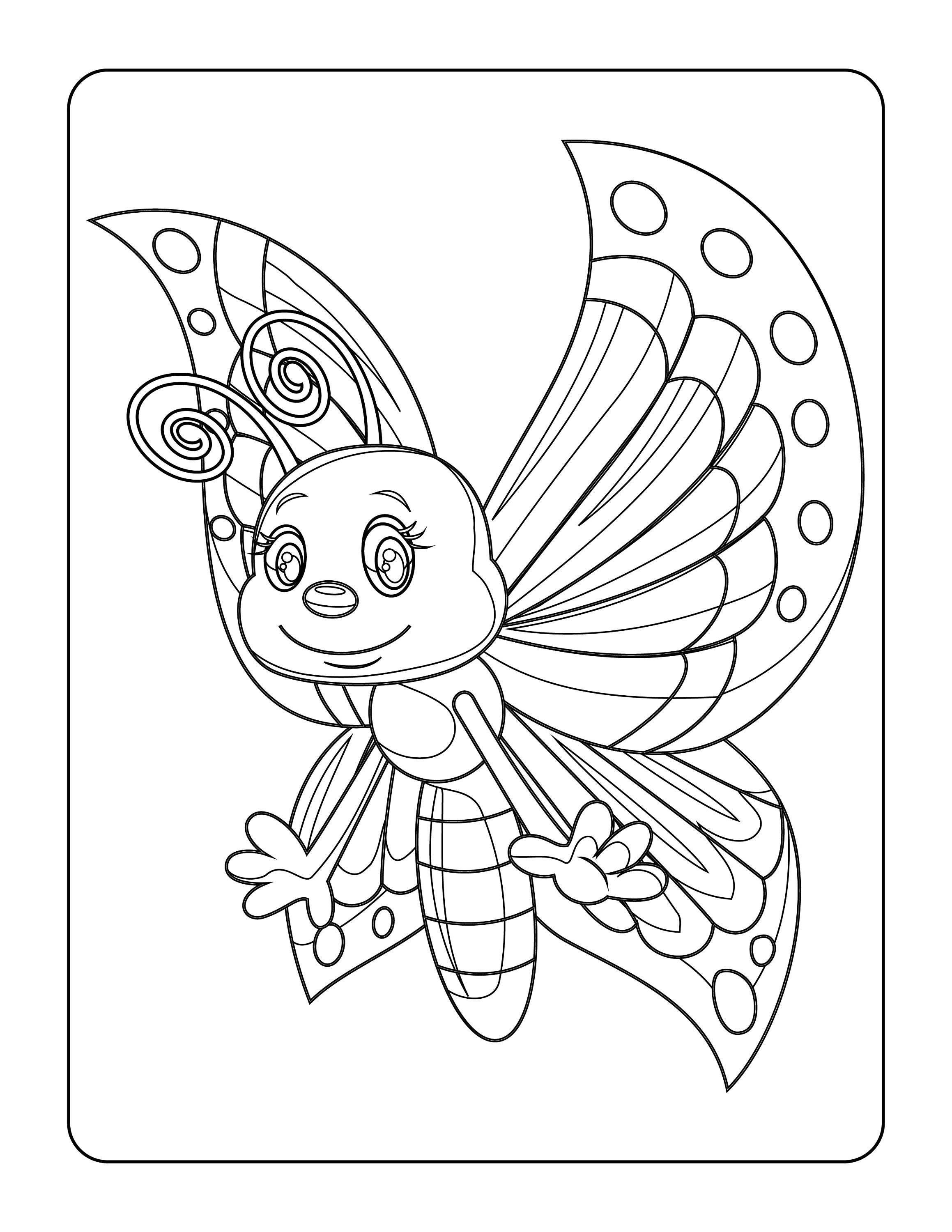 Printable Butterfly Coloring Pages for Kids - Etsy
