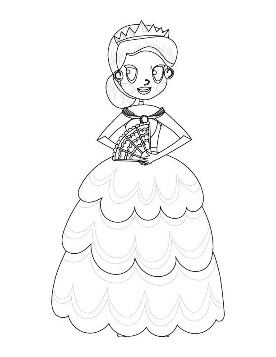 Princess Coloring Pages for Kids, Printable Coloring Pages for Kids ...