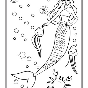 Mermaid Coloring Book for Kids Ages 4-8: 40 Cute, Unique Coloring Pages ...