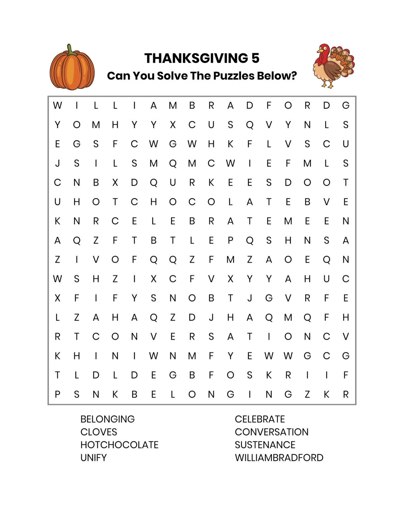 Thanksgiving Word Search: Large Print Thanksgiving Word Search Puzzle ...
