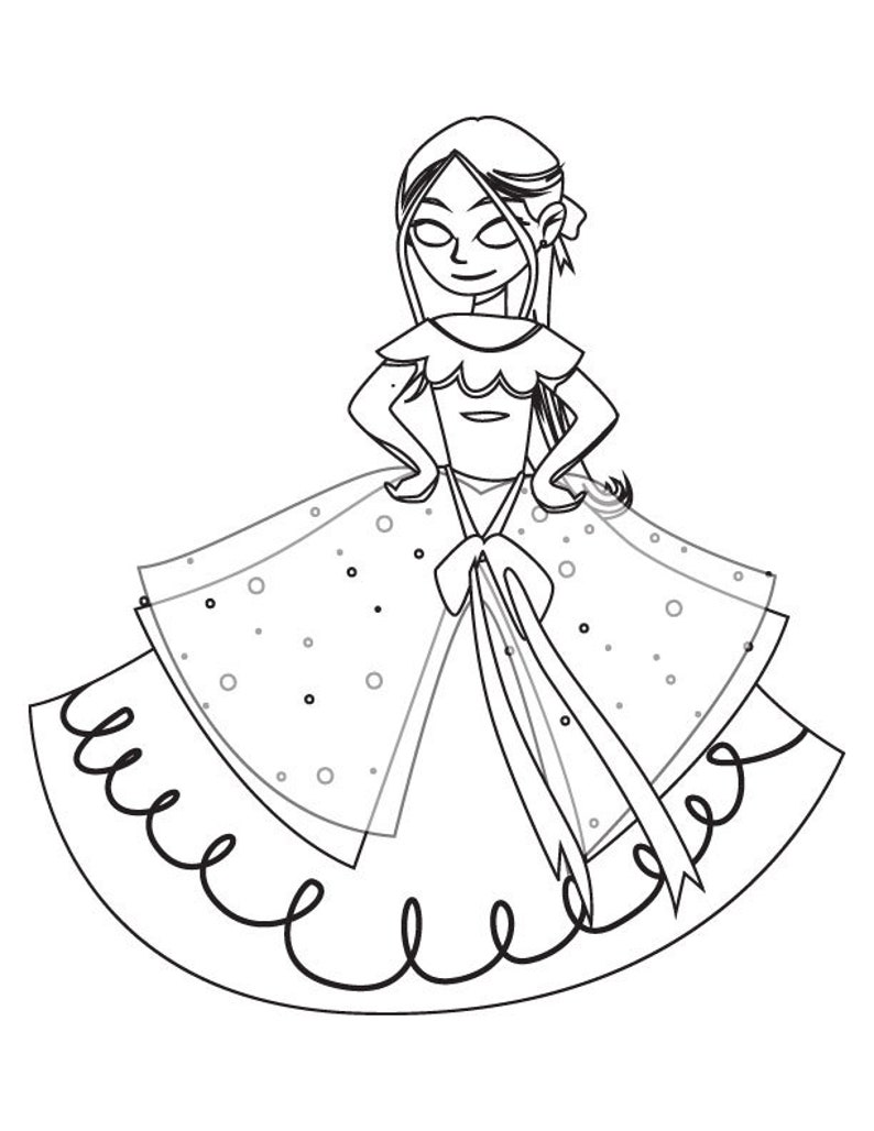 Princess Coloring Pages for Kids, Printable Coloring Pages for Kids ...