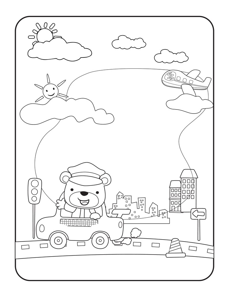 Printable Airplane Coloring Pages for Kids - Etsy