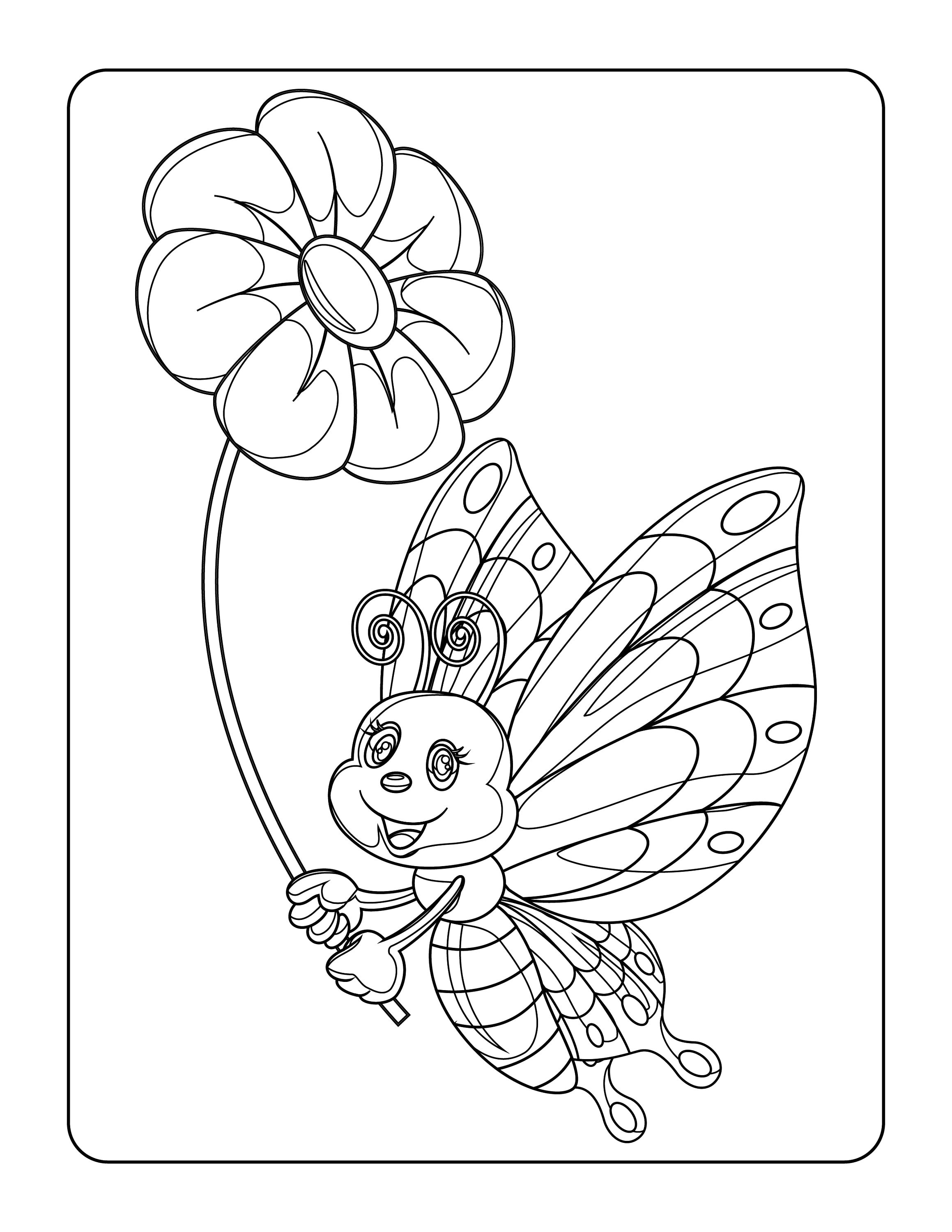 Printable Butterfly Coloring Pages for Kids - Etsy