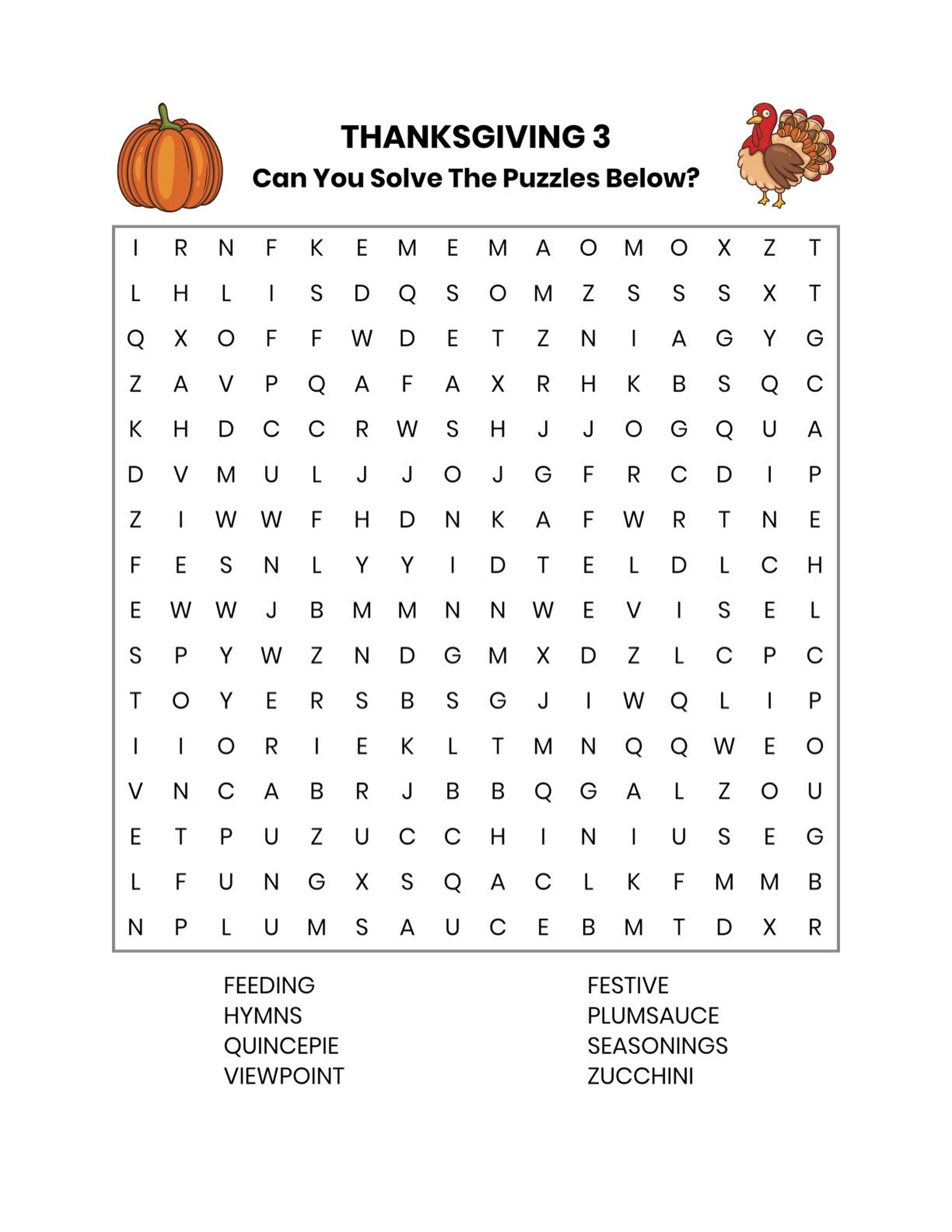 Thanksgiving Word Search: Large Print Thanksgiving Word Search Puzzle ...