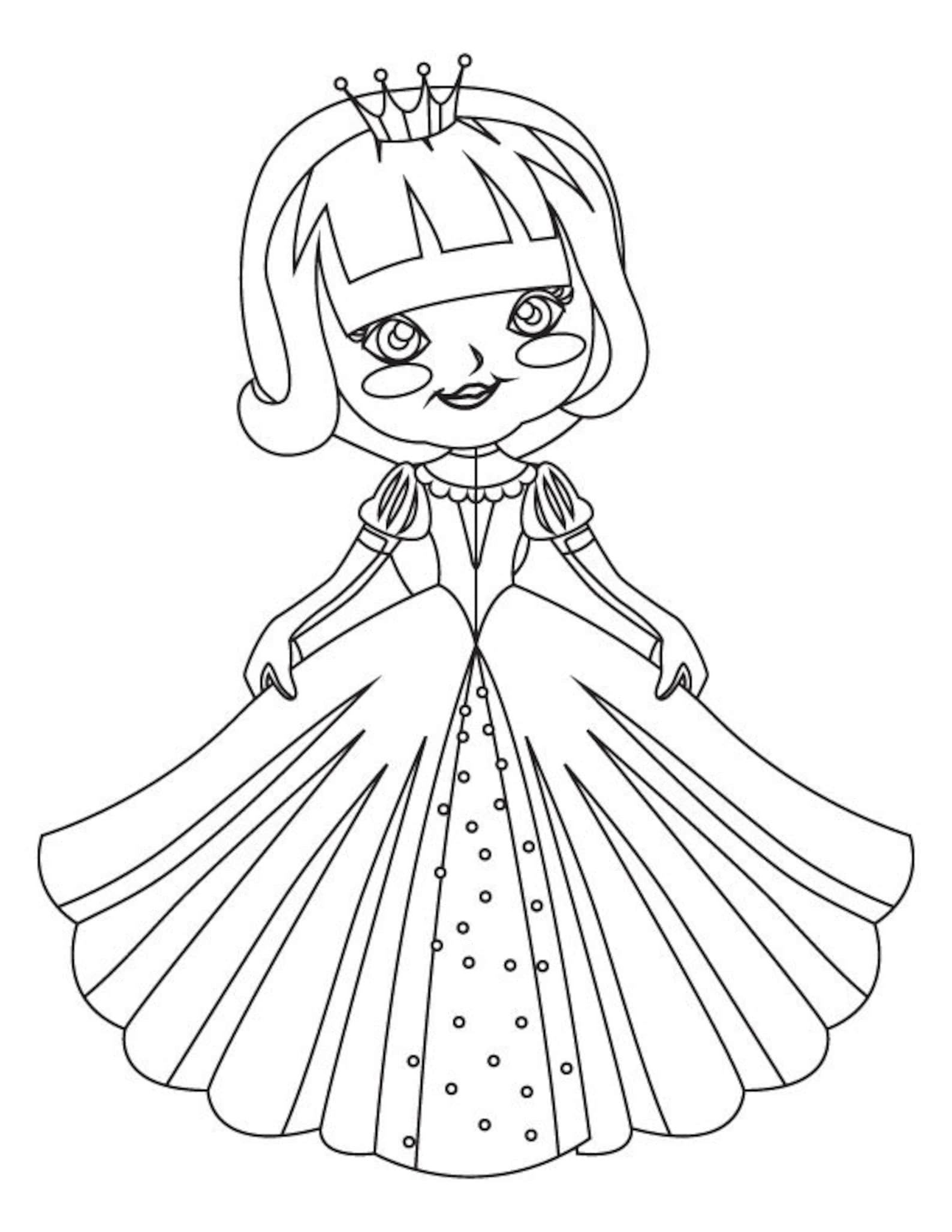Princess Coloring Pages for Kids, Printable Coloring Pages for Kids ...
