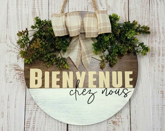 Bienvenue Door Sign - Etsy