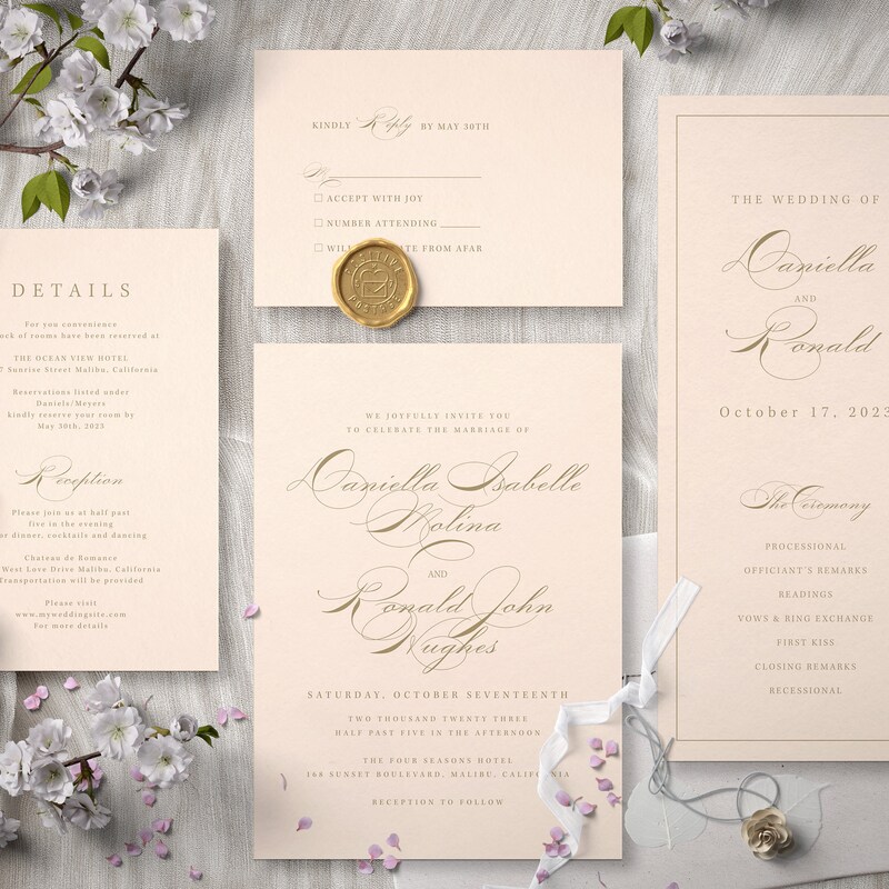 Wedding Invitation Suites - Etsy