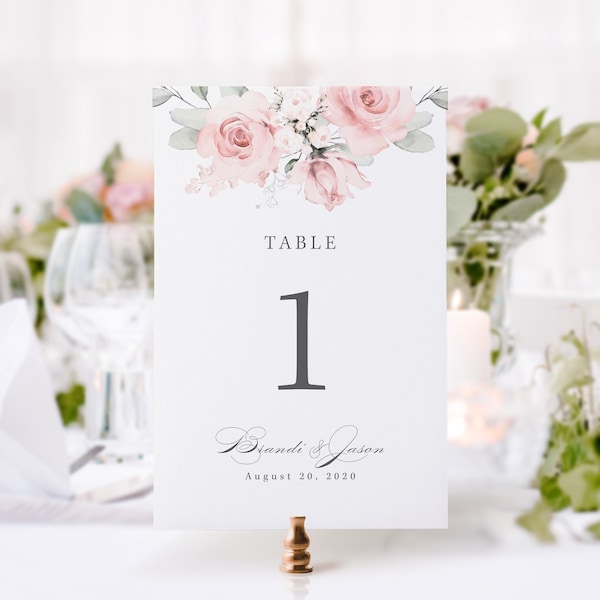 Flower Table Cards - Etsy
