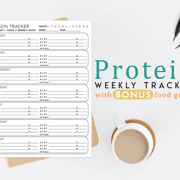 Protein Tracker - Etsy
