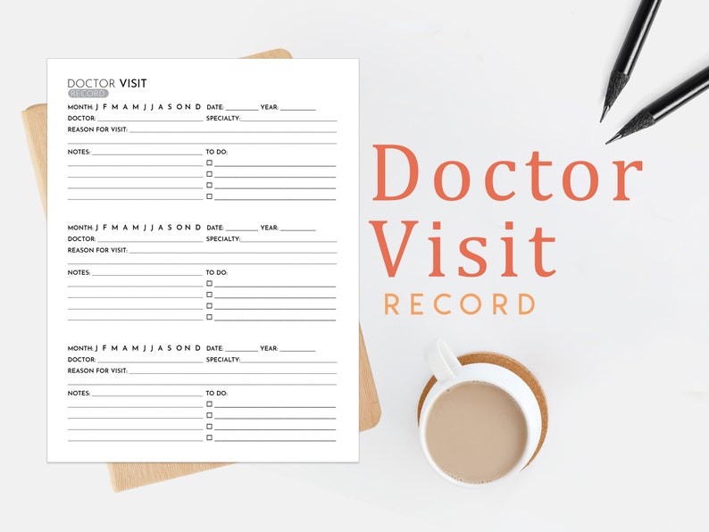 Doctor Visit Record | Printable PDF - Etsy