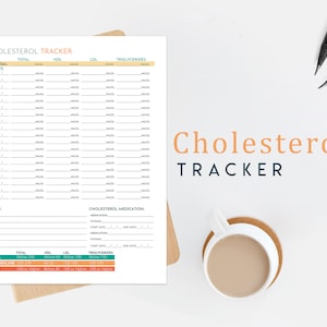 Cholesterol Tracker Printable PDF | Etsy