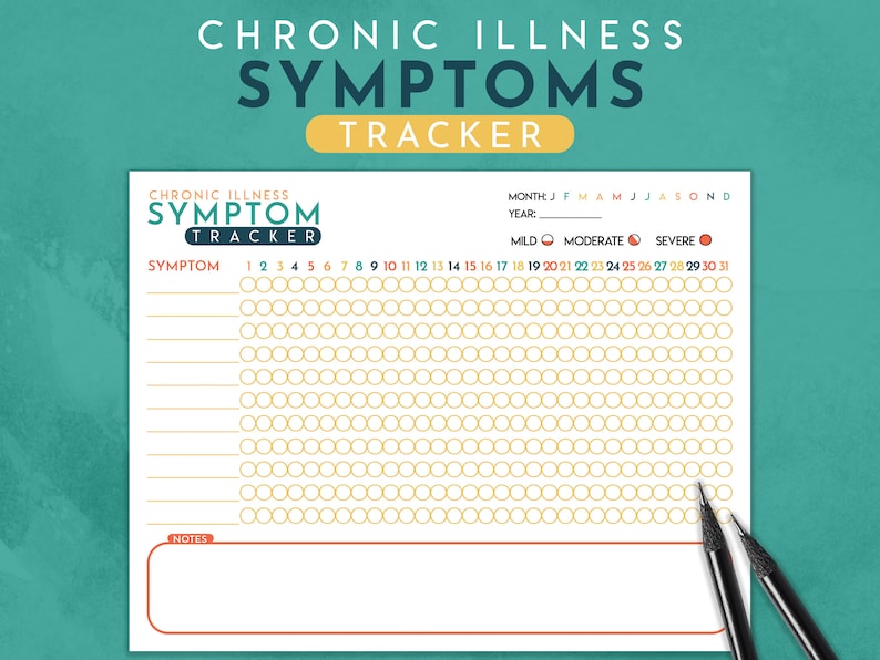 Chronic Illness Symptom Tracker - Monthly Printable - Etsy