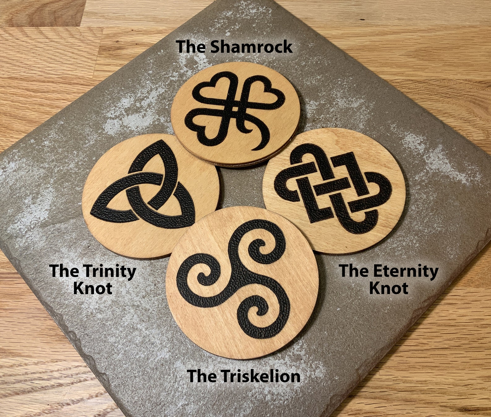 Celtic Symbol Round Wood Coasters - Etsy