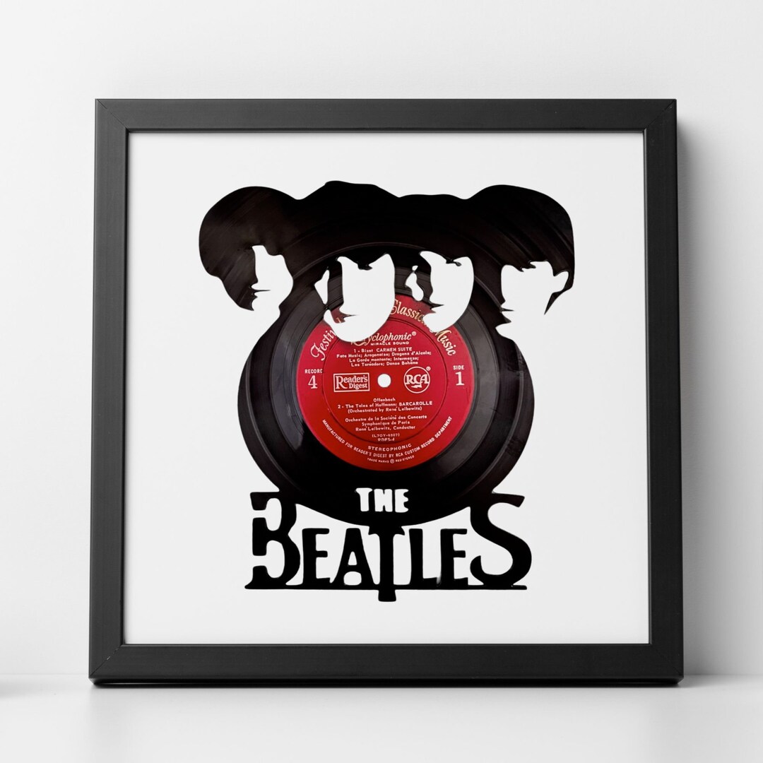 The Beatles 9 - Carved Vinyl Record Art | Wall Art | Room Decor ...