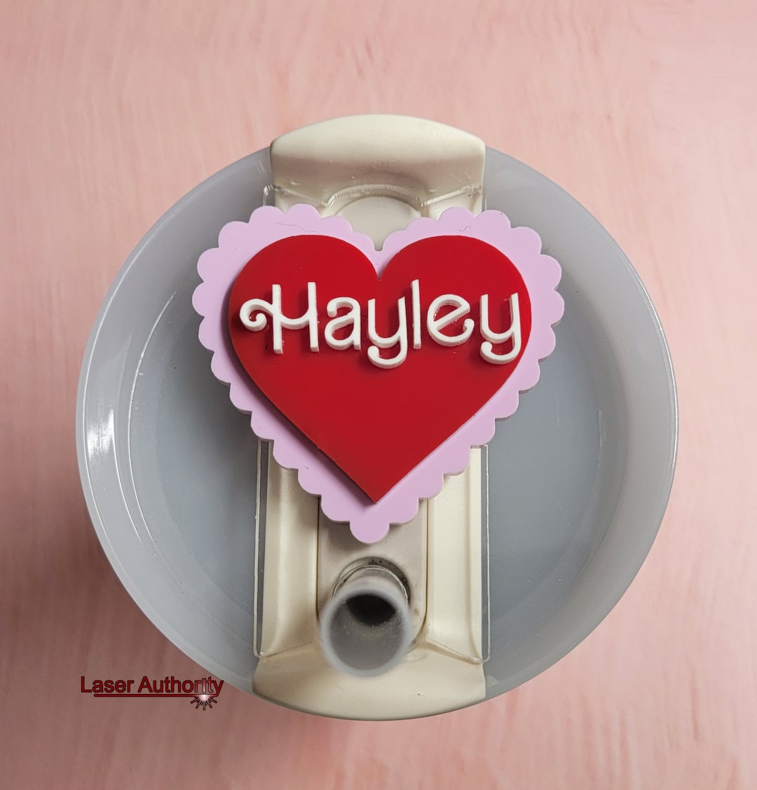 Ruffled Heart Tumbler Name Tag SVG Cut File, 20, 30, 40oz Laser ...