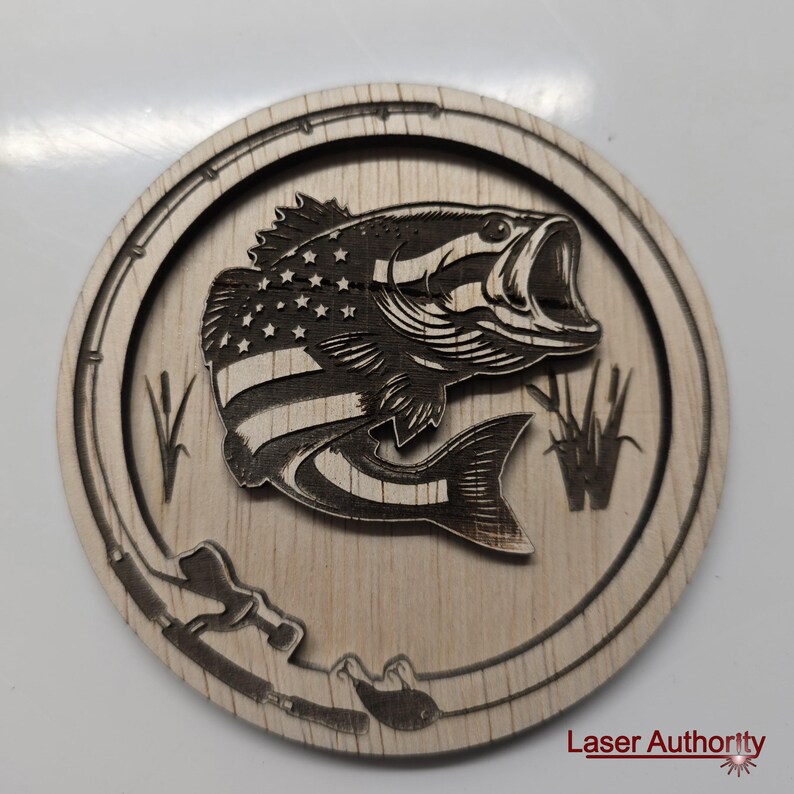 Fisherman Coasters, Laser Engraving and Cutting File, Instant Download ...