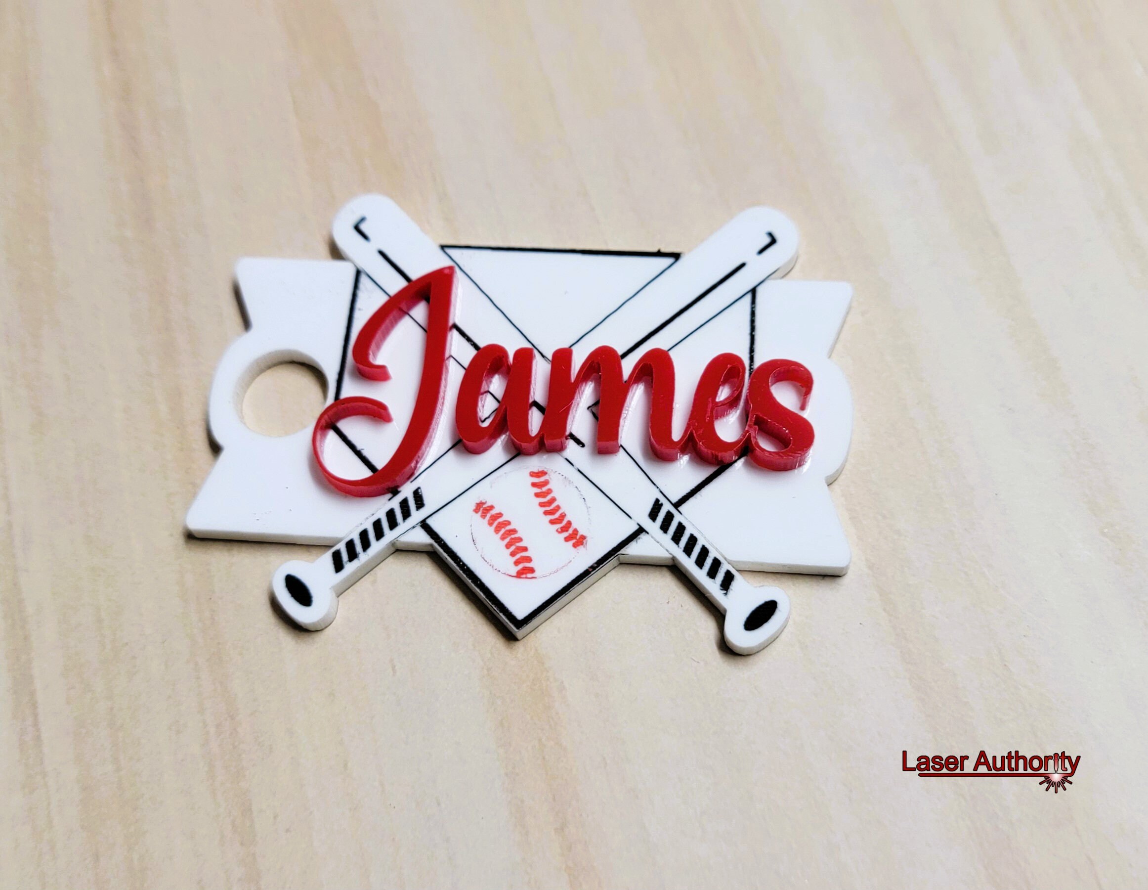 Baseball Crest Tumbler Name Tag SVG Cut File: Laser Engraving File ...