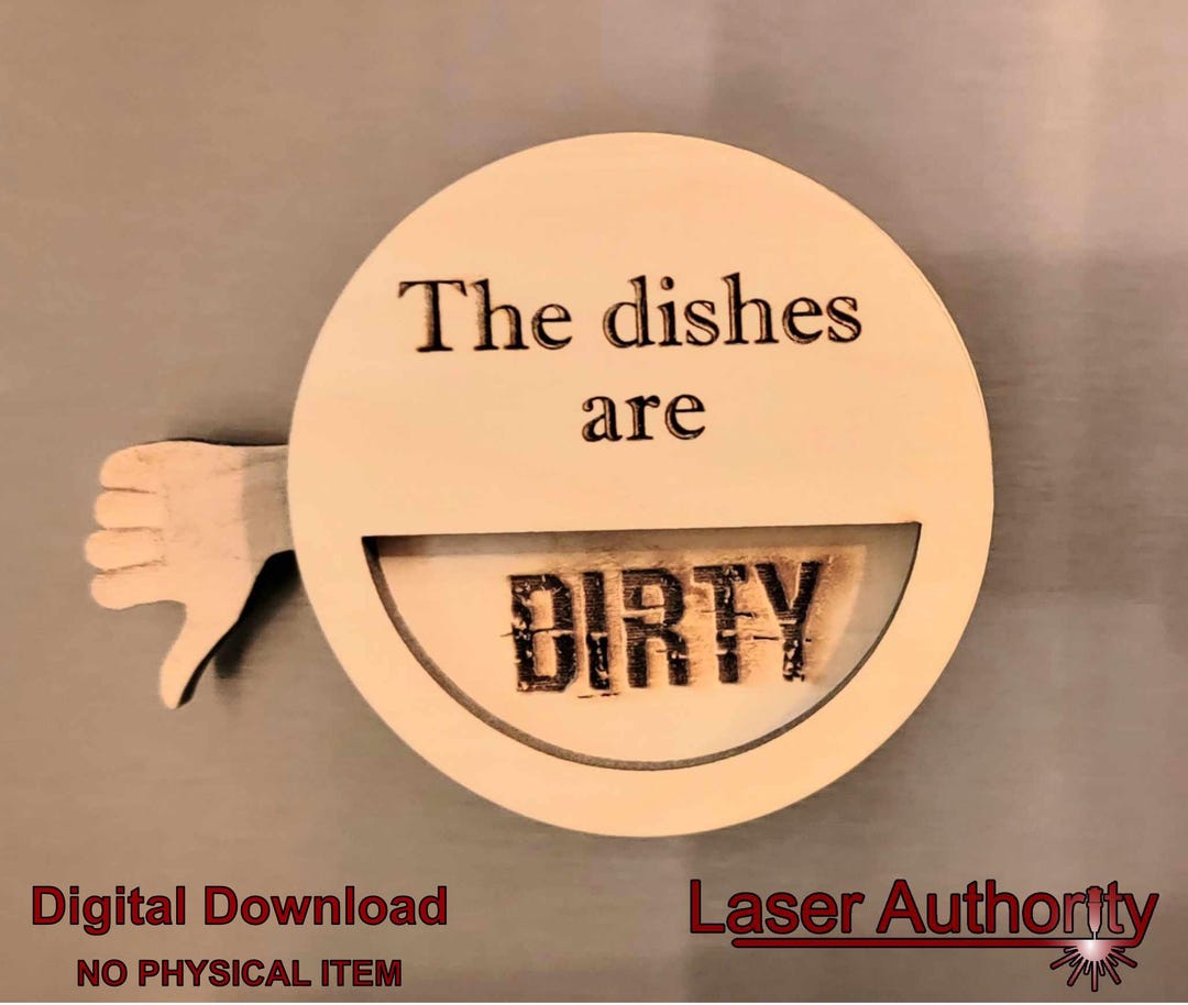 Clean Dirty Dishwasher Magnet Sign: Laser Cut File (digital Download ...
