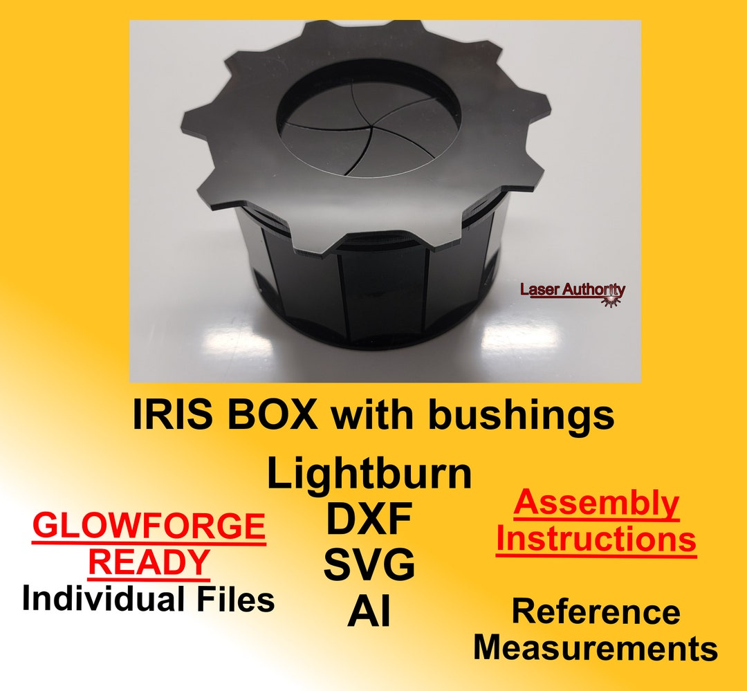 Iris Box - No Hardware Required-laser Engraving and Cutting File ...