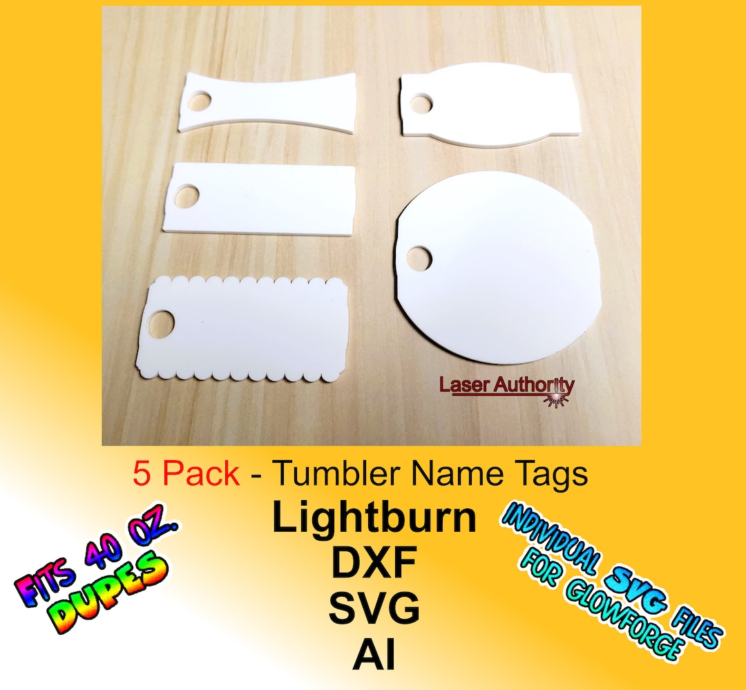 Tumbler Name Tag SVG Cut File: 40oz Laser Engraving (digital Download ...