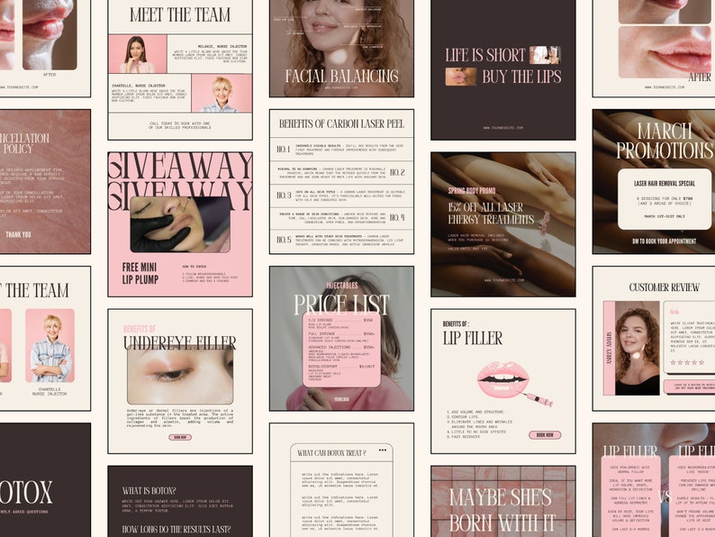 Botox and Filler Instagram Template Cosmetic Nurse Injector - Etsy