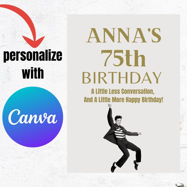 Elvis Presley Party Invitations - Etsy