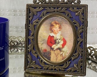Master Simpson Framed Print Boy With Dog Arthur Devis Vintage Old ...