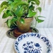 Vintage 1960s Ironstone Serving Bowl With Blue Bonnet Pattern, Made in ...