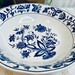 Vintage 1960s Ironstone Serving Bowl With Blue Bonnet Pattern, Made in ...