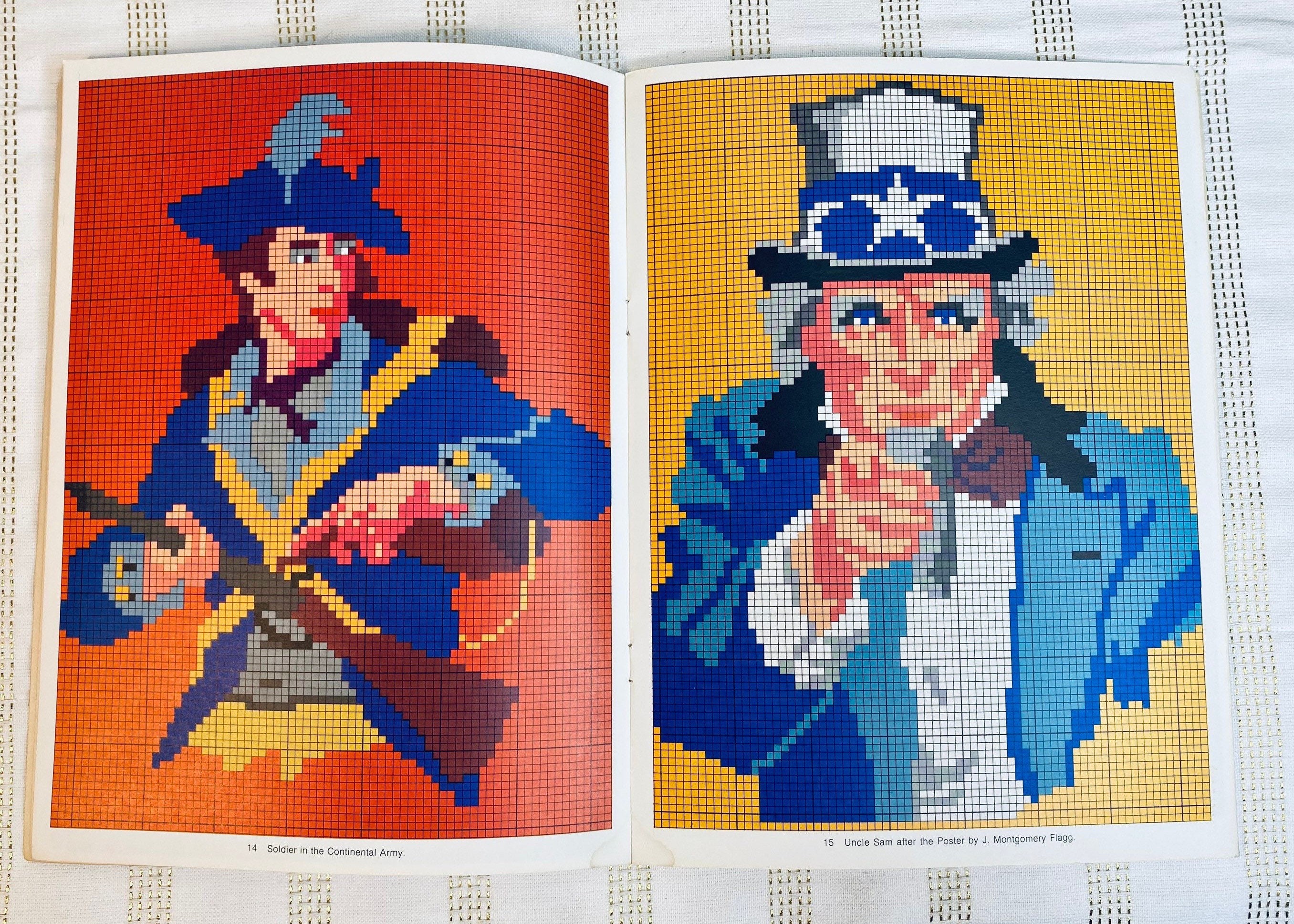 Vintage Full Color Bicentennial Needlepoint Designs, Patriotic ...