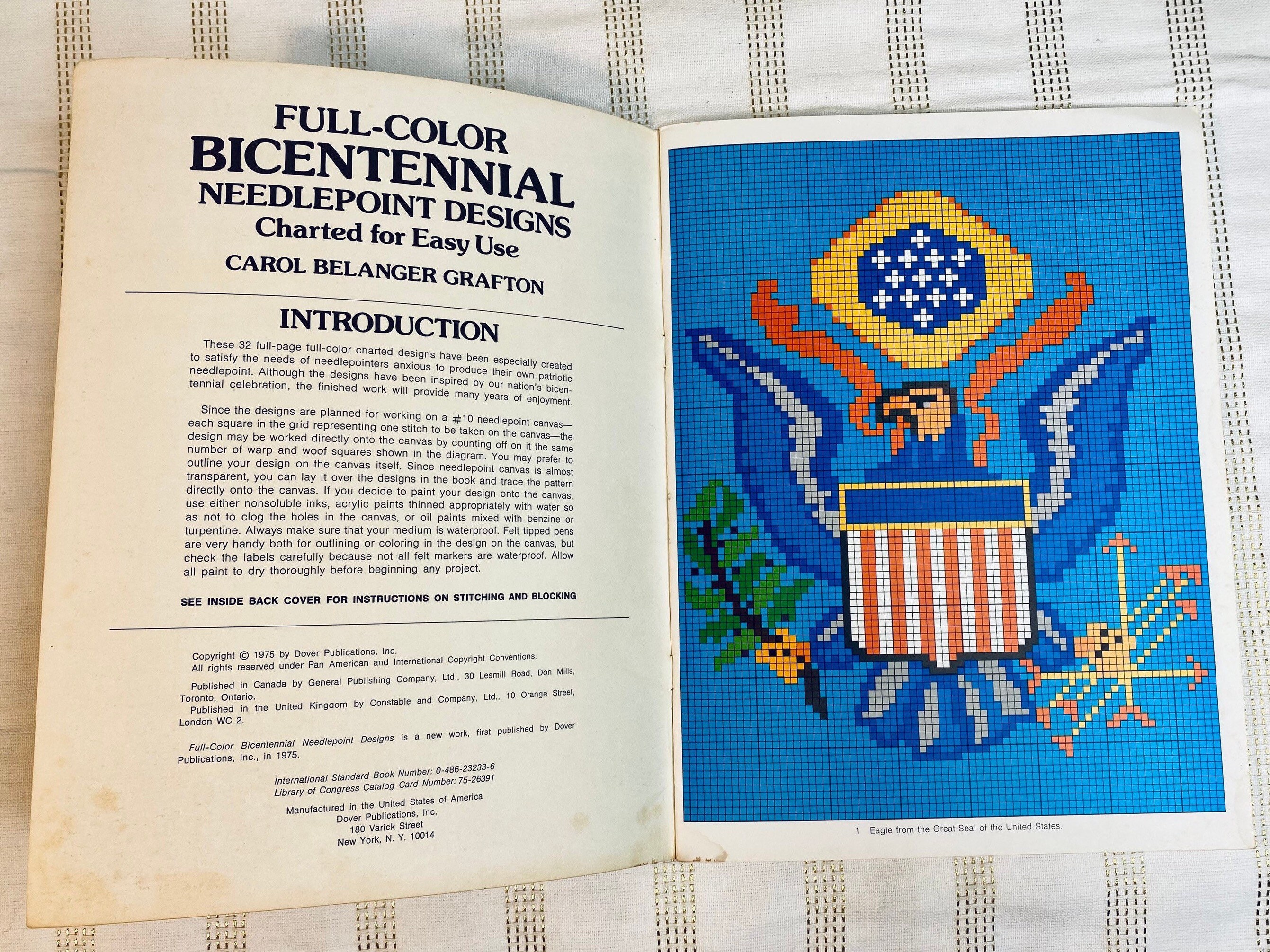 Vintage Full Color Bicentennial Needlepoint Designs, Patriotic ...