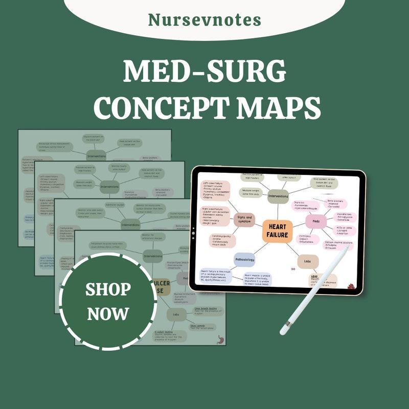 Med Surg Concept Map - Etsy