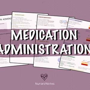 Medication Administration Nursing Study Guide 4 Pages - Etsy
