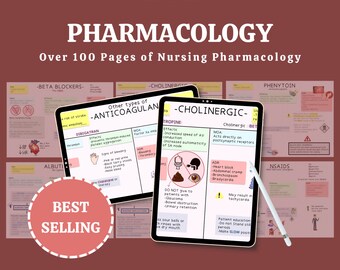 Nursing Pharmacology Study Guide - Etsy