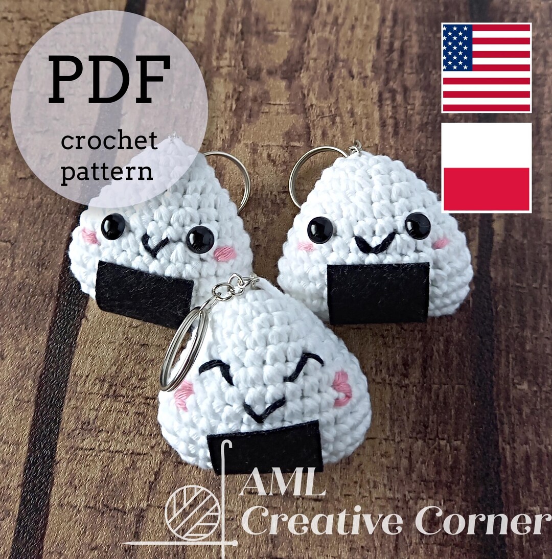 Amigurumi Onigiri - Key Chain - Pattern Pdf ENG PL - Etsy