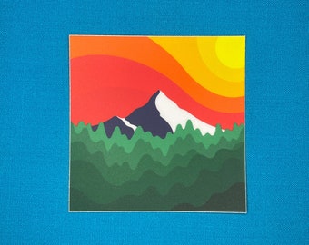 Vintage 1950's Style Mt. Mount Hood National Park OR Oregon Retro ...