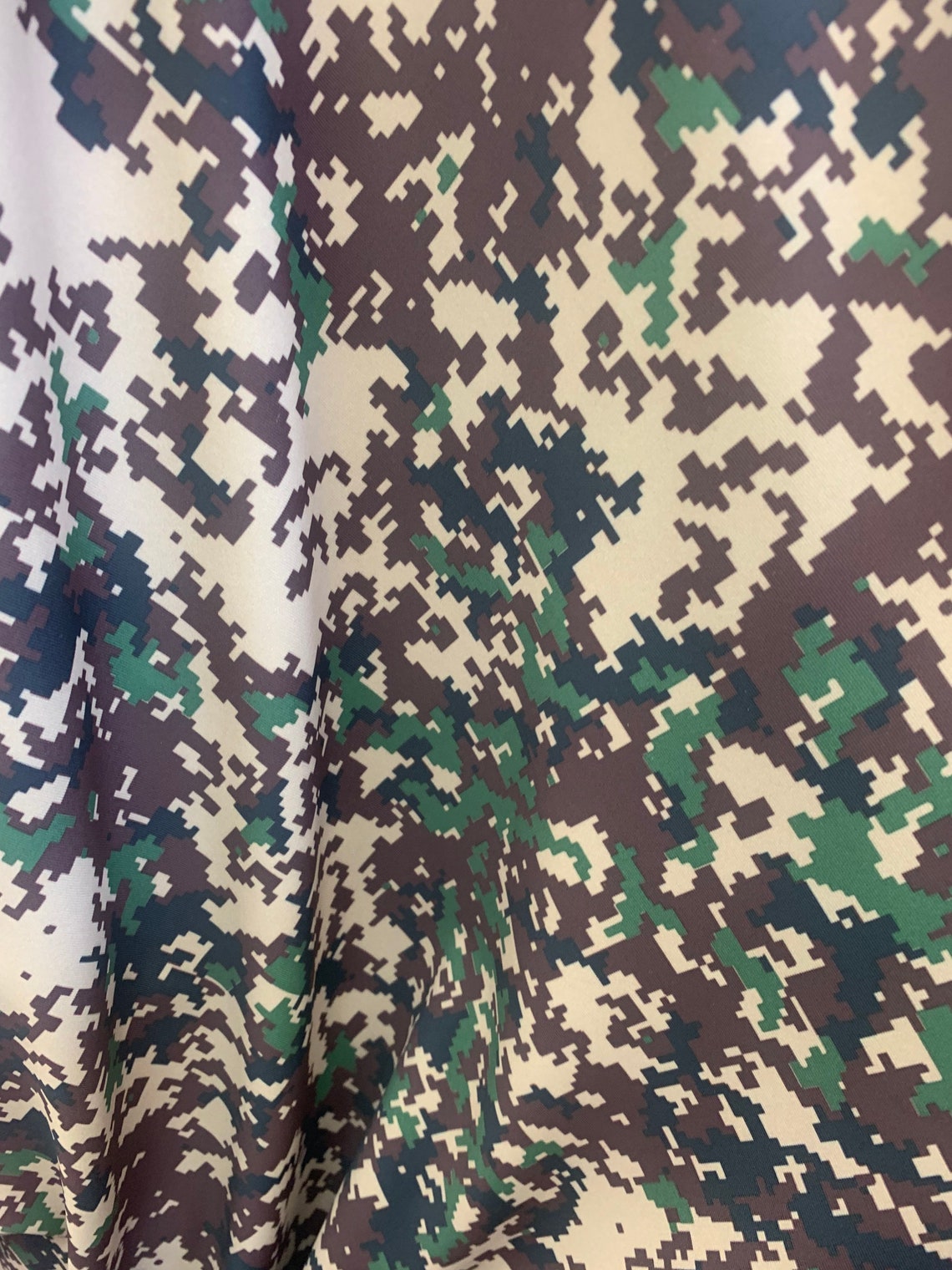 New!! Pixelated Camouflage Print on Nylon Spandex Fabric Sold by the ...