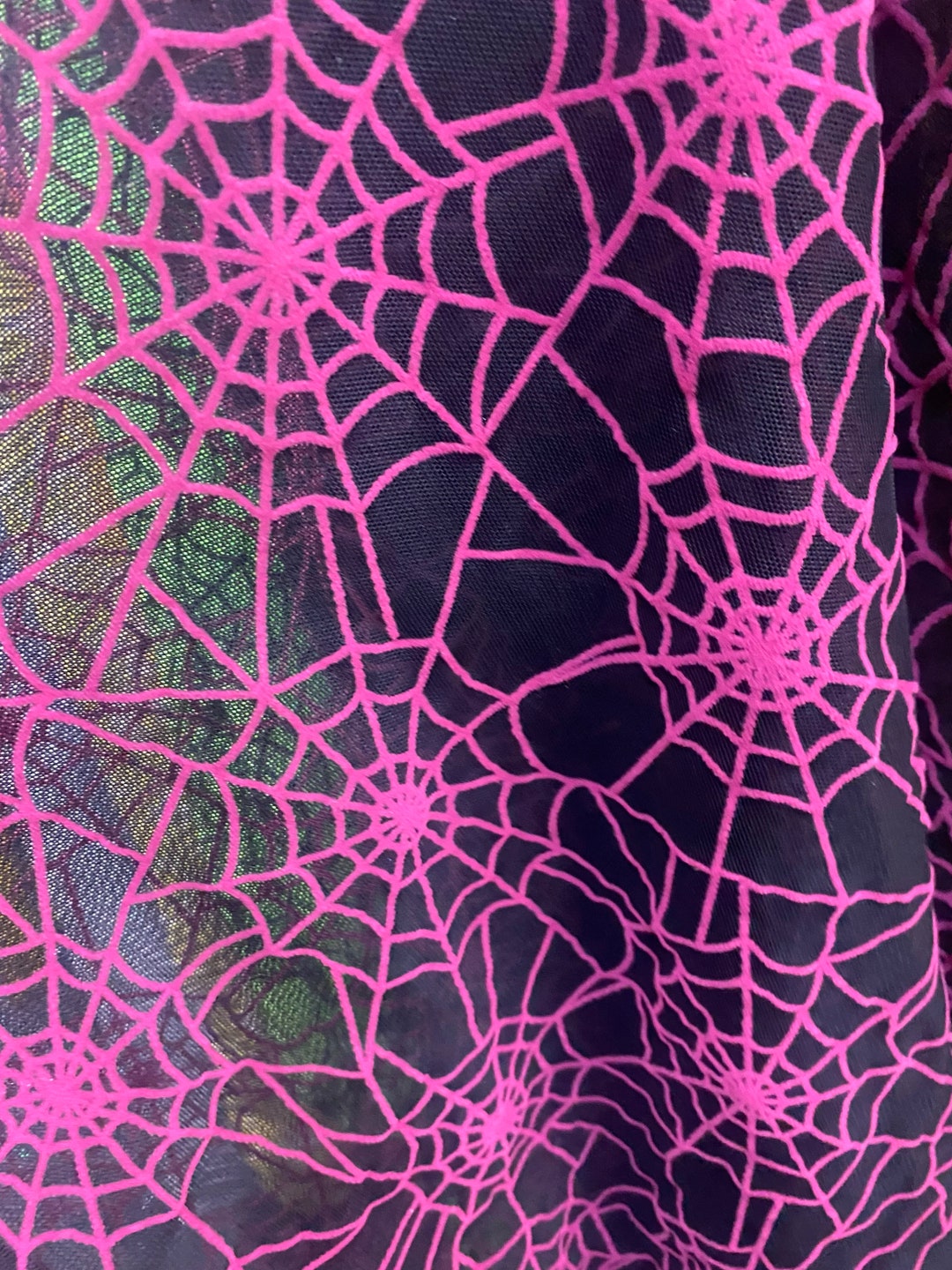 Spider Web Design on Power Mesh Fabric Polyester Fabric, Four Way ...